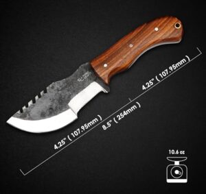 RISING CRAFTS 8.5 Inch Handmade High Carbon Cteel Tracker Hunitng Knife ...